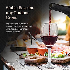 Vikko 8.5 Ounce Glass Wine Glasses, Small Wine Glasses, Wine Glass for Red and White Wine With Stem, Clear Glasses for Wine, Thick and Durable Stemmed Wine Glasses, White Wine Glasses Set of 6