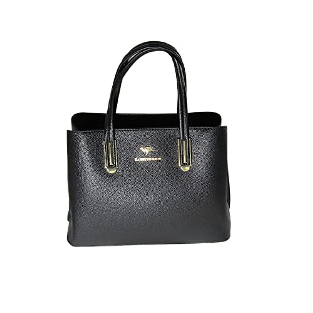 Vegan Leather Large Handbag - Durable Crossbody Shoulder Bag for Women - Top Handle Purse - Everyday Tote Shoulder Bag - BLACK