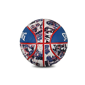 Spalding Graffiti Rubber Basketball Official Full Size 7 (Blue-Red)