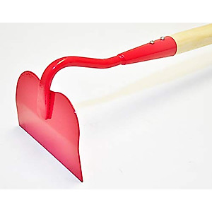 JustForKids Kids Garden Tool Set Toy, Rake, Spade, Hoe and Leaf Rake, reduced size , made of sturdy steel heads and real wood handle, 4-Piece, Multicolored, 5yr+