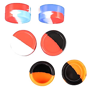 Iconikal Silicone Wax Oil Container Storage Cylinder, Random Colors, 22mL, 5-Pack