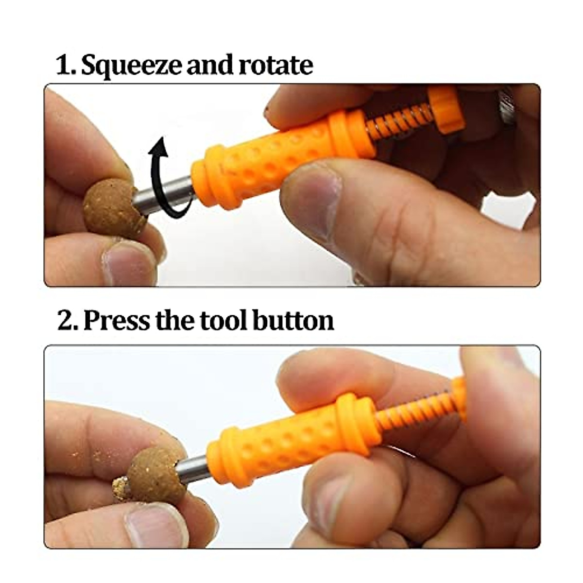 SPYMINNPOO Pop Up Bait Tool for Carp,Portable Carp Rig Method Feeder Fishing Tackle Fishing Bait Zig Imitation Accessories (Red+Yellow) Fishing Supplies