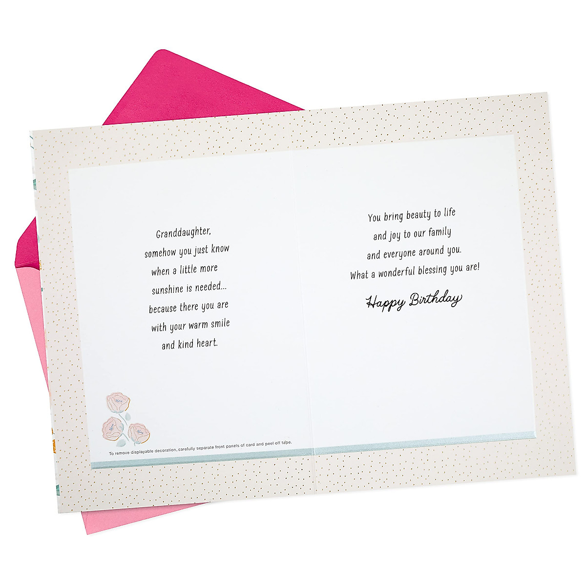 Hallmark Birthday Card for Granddaughter (Removable Heart Ornament)