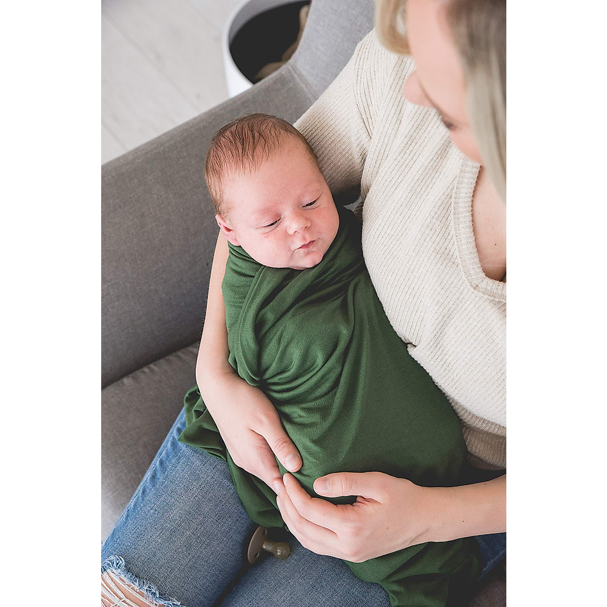 Copper Pearl Baby Swaddle Blanket - Wearable Premium Knit Baby Blanket, Large Soft Stretchy Receiving Blankets for Baby Boy and Girl, Swaddles for Newborn, Infant, and Toddler (Alder)