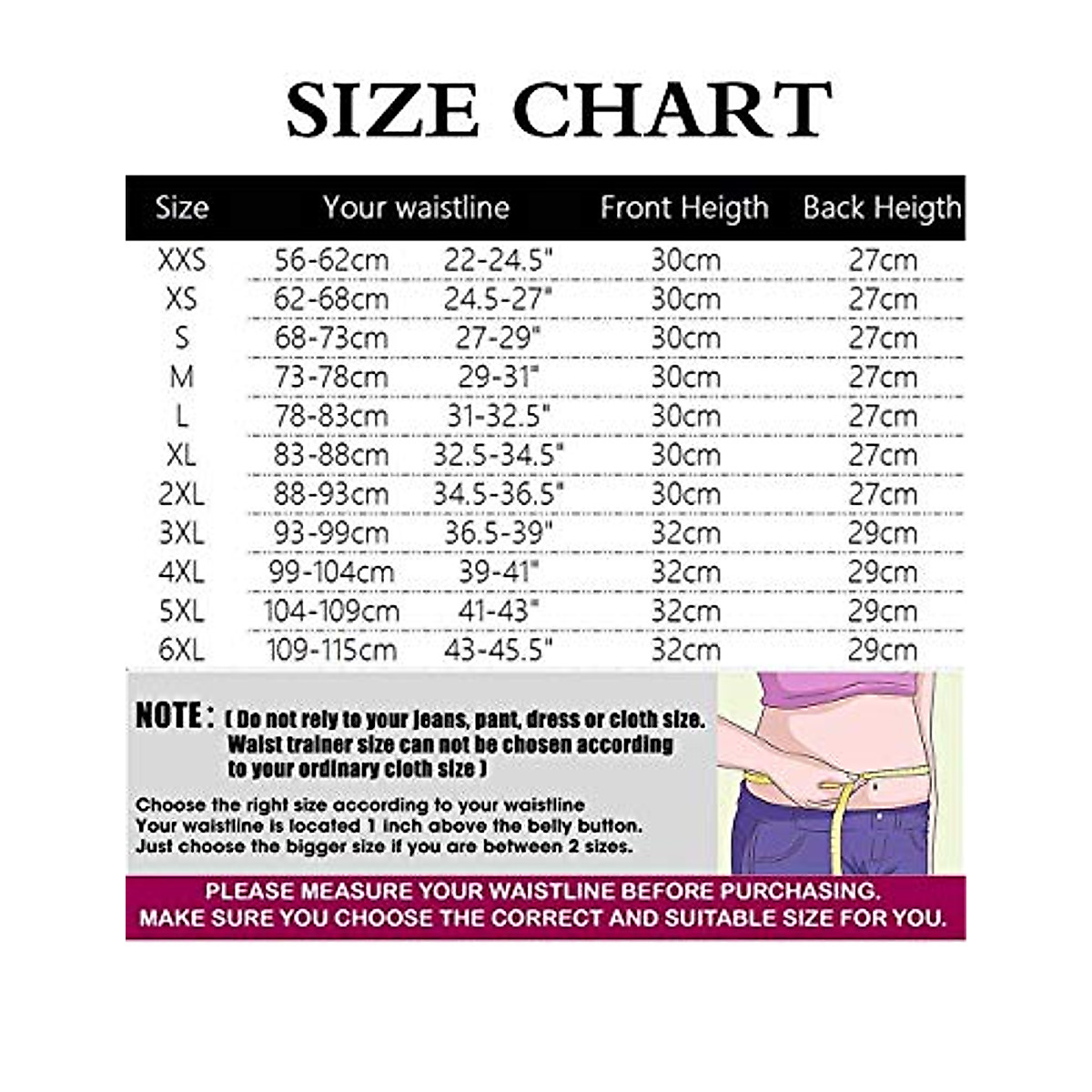 ALINBAIST Waist Trainer Cincher Trimmer Slimming Belt Latex Corset Zipper Body Shaper for Women (XX-Small) Black