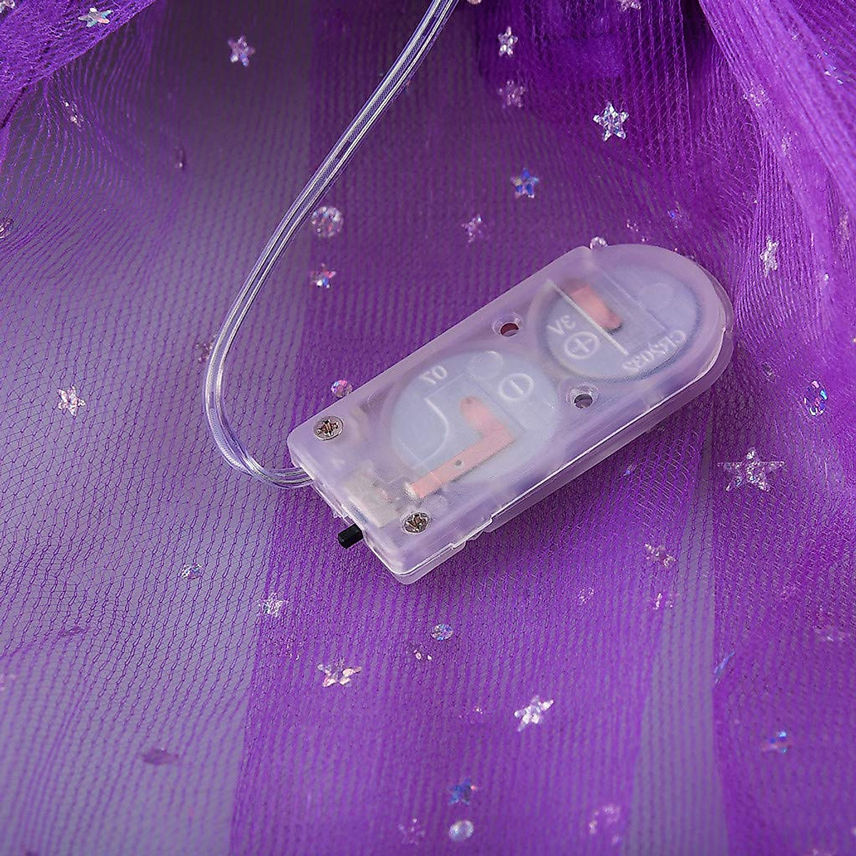 Birthday Tutu for Women Plus Size Skirt Princess Bulb Pleated Star Women Sequins with LED Tulle Skirt Small Mesh Skirt Purple