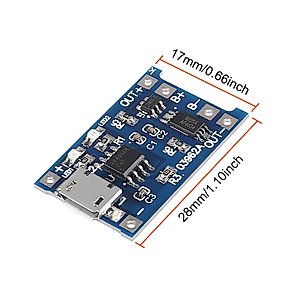 20pcs 18650 Lithium Battery Charging Board TP4056 Micro USB Charging Board 5V 1A with Battery Protection Dual Functions TP4056 Lithium Battery Charge Module
