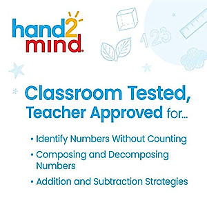 hand2mind 120 Bead Magnetic Demonstration Rekenrek Line, Abacus for Kids Math, Math Manipulatives Kindergarten, Counting Rack for Kids, Counters for Kids Math, Kids Educational Toys (Set of 1)