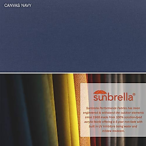 California Umbrella GSPT908117-5439 9' Round Aluminum Market, Crank Lift, Push Button Tilt, Bronze Pole, Sunbrella Navy Patio Umbrella, 9-Feet