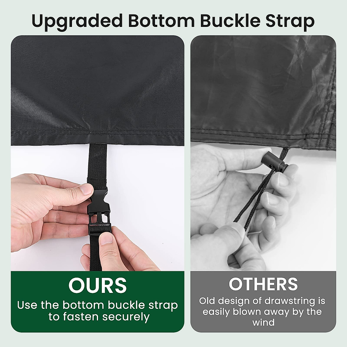 Mrrihand Chaise Lounge Cover, Patio Furniture Covers, Patio Lounge Chair Cover Waterproof and UV Resistant, Oxford Heavy Duty Outdoor Furniture Covers with Air Vent 2 Pack - 68L x 30W x 30H inch