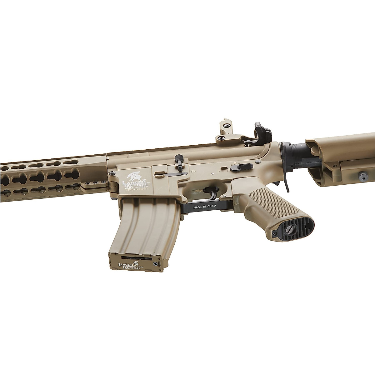 Lancer Tactical Gen 2 Airsoft M4 Carbine 10" Electric Full/Semi-Auto Airsoft AEG Rifle-1000 Rounds 0.20g BBS, 9.6v Nimh Battery & Charger Included (Tan Polymer w/ 300 Rounds Mag)