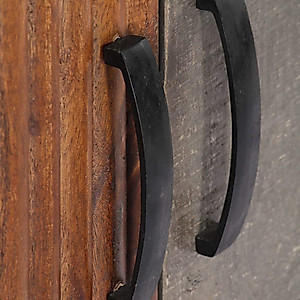 GaRcan Solid Rough Mango Wood TV Cabinet HiFi Plasma Entertainment Centre Stand Unit Media Storage Organiser Television Sideboard Grey 130x30x46cm