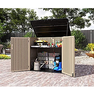 HOMSPARK Black Metal Laminat Shelving for 38 Cube Feet Horizontal Storage Shed(1pcs)