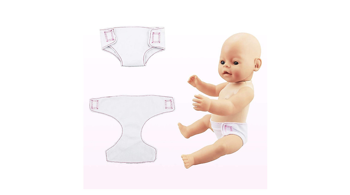 DC-BEAUTIFUL 4 Pack Diapers for 14-18 Inch Dolls