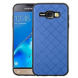 ELISORLI Compatible with Samsung Galaxy J1 2016/Amp 2/Express 3/Luna Case Rugged Thin Slim Cell Accessories Anti-Slip Fit Rubber TPU Mobile Phone Soft Cover for Glaxay Amp2 SM-J120A Women Men Blue