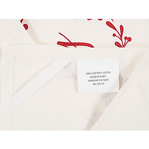 KAF Home Set of 4 Mixed Holiday Dish Towels - 100% Cotton, 18 x 28 Inches - Peace and Joy