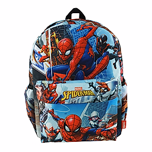 Spider-Man Deluxe Oversize Print Large 16" Backpack with Laptop Compartment - A17704