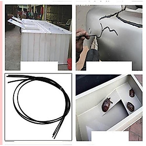 Bettomshin 3Pcs 3.28Ft Length PE Welder Rods Plastic Welding Rods, 0.2Inch Wide 0.1Inch Thick for Pipe Dustbin Fenders Black