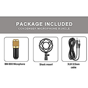 n/a Professional Condenser Microphone Microphone for Computer+Shock Mount+Foam Cap+Cable As Microphone