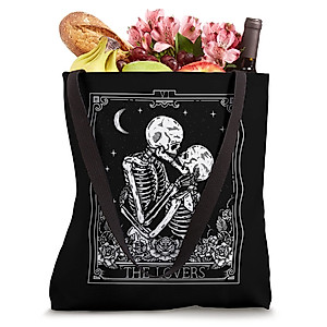 The Lovers Vintage Tarot Card Astrology Goth Halloween Women Tote Bag