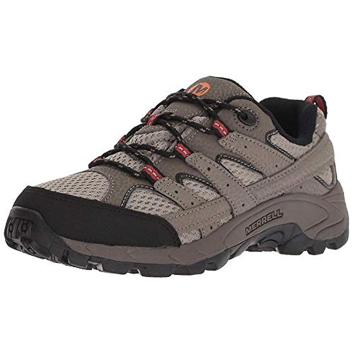 Merrell Moab 2 Low LACE Hiking Sneaker, BARK Brown, 4 Wide US Unisex Big_Kid