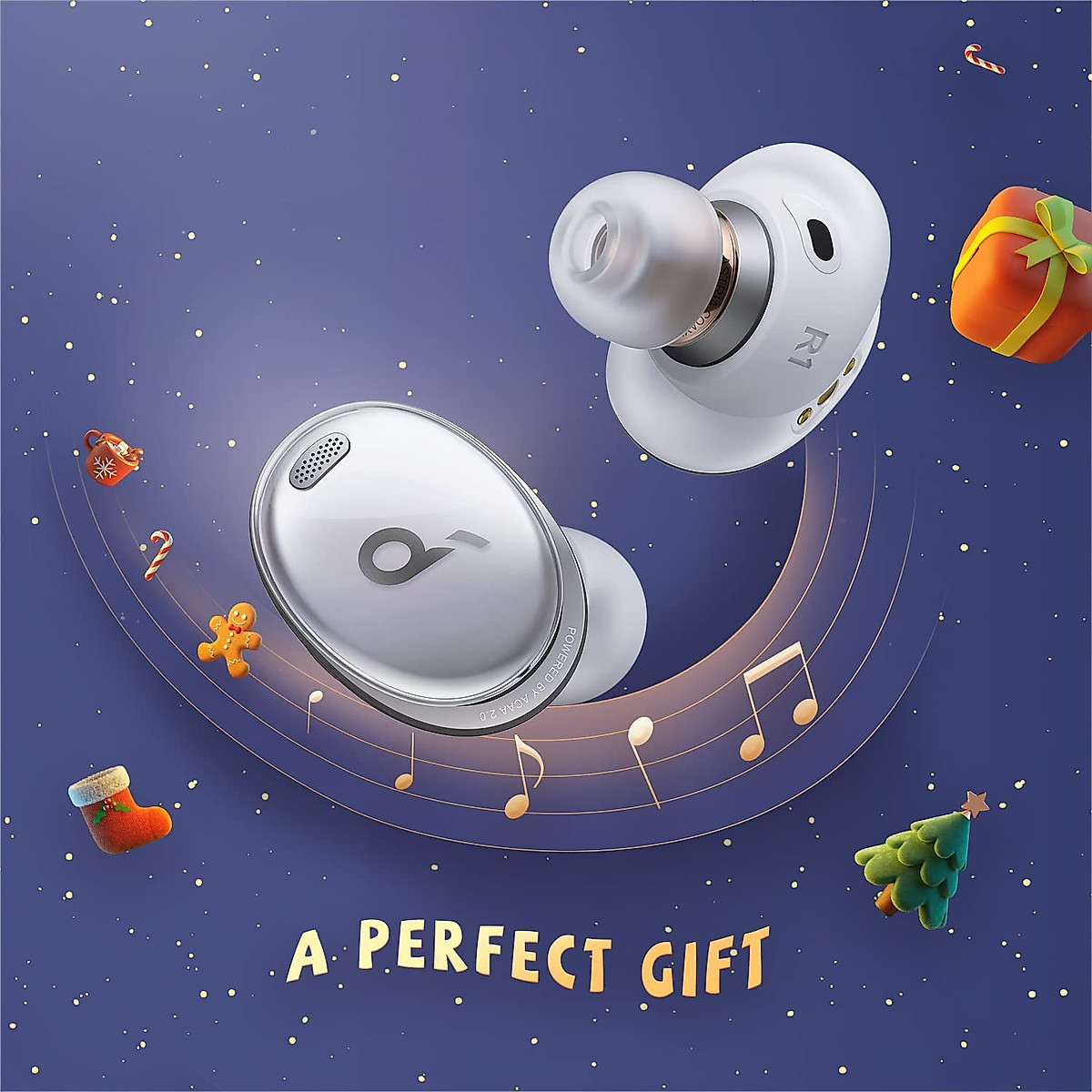 Soundcore by Anker Liberty 3 Pro Noise Cancelling Earbuds, True Wireless Earbuds with ACAA 2.0, HearID ANC, Fusion Comfort, Hi-Res Audio Wireless, 6 Mics for Calls, 32H Playtime (Renewed)