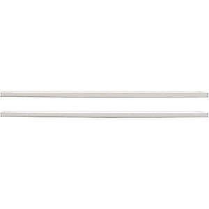 InPlace Shelving, 9604672E, Low Profile Wall Shelf with Invisible Brackets, 60 Inch Width x 8 Inch Depth x 1.25 Inch Height, Set of 2, White