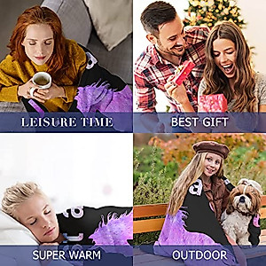 Soft Warm Fuzzy Fleece Plush Blanket 50''x60'', Smooth Cozy Flannel Throw Blanket for Bed/Couch/Office/Camping (Pink Horse)