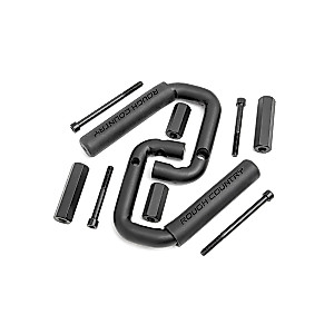 Rough Country Front Black Steel Grab Handles for 07-18 Jeep Wrangler JK - 6501