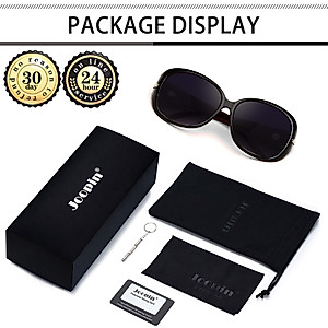 Joopin Oversized Rectangle Sunglasses Trendy Big Black Shades for Women Ladies Large Sun Glasses Polarized UV400 Jackie Shady Rays Sunnies