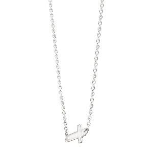 Silpada Sideways Cross Necklace for Women, White .925 Sterling Silver, Jewelry Gift Ideas, Simplex', 16"