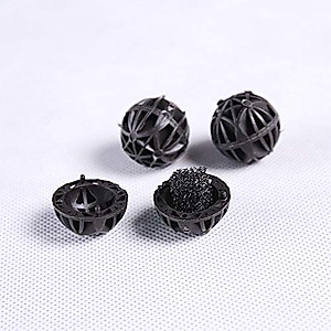 AQUANEAT Aquarium 0.6" /1"/1.4" Bio Balls 100pcs for Fish Tank Pond Canister Filter Media (1")
