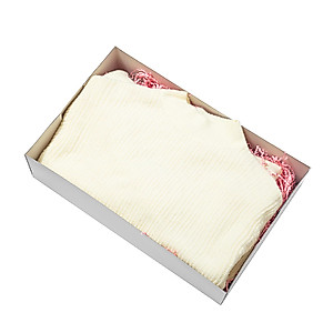 Mcfleet 16 Pack Large Gift Boxes with Lids 17x11x4 Inches Extra Deep Shirt Boxes Clothes Robe Sweater Box for Christmas Presents, Holidays, Birthday Gift Wrapping White