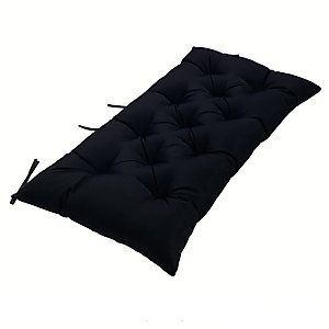 Eoieov Water-Proof Bench Cushions Outdoor, Non-Slip Tufted Graden Bench Cushion 47 * 20 inches for Shoe Storage, Swing,Water Resistent Pads Replacement for Outdoor Furniture, Black