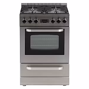 West Bend WB240GRPSS Gas Range Oven, 24-inch, Metallic