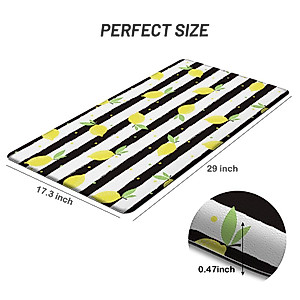 FYATHM Kitchen Mats Lemon Kitchen mats for Floor Anti Fatigue Mats for Kitchen Floor Cushioned Non Skid Washable Memory Foam Kitchen Rugs and Mats for Bedroom Office Sink Laundry