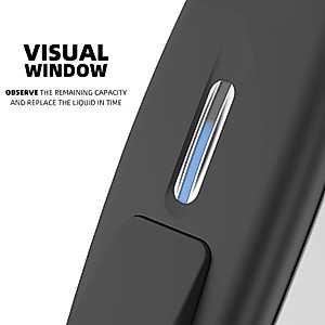 PLUSSEN Soap Dispenser Wall Mount Adhesive Commercial Soap Dispenser 800ml No Drill Hand Sanitizer Dispenser for Bathroom Support Liquid and Gel,Black-PN9088