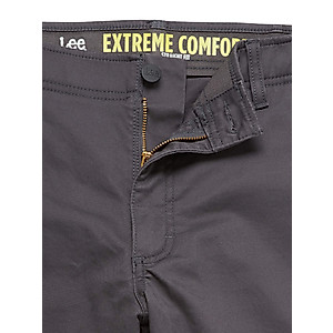 Lee Men's Extreme Motion Twill Cargo Pant Charcoal 38W x 32L