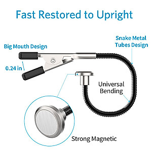 Actekart Metal Model Painting Stand Base and 12PCS Magnetic Bendable Alligator Clip Sticks Set for Gundam Model Parts Coloring, for Airbrush Spray