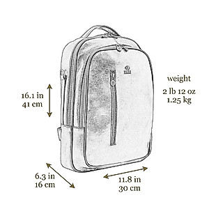 Time Resistance Leather Backpack Travel Bag Carry On Rucksack Brown Book Bag