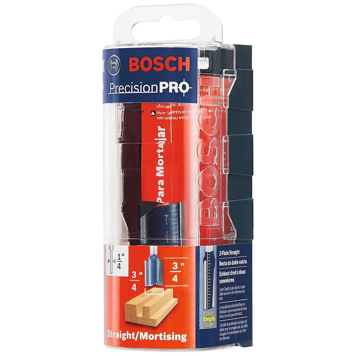 BOSCH 85232MC 3/4 In. x 3/4 In. Carbide-Tipped Double-Flute Straight Router Bit