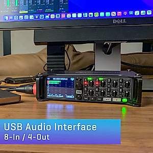 Zoom F8n Pro Professional Field Recorder/Mixer, Audio for Video, 32-bit/192 kHz Recording, 10 Channel Recorder, 8 XLR/TRS Inputs, Timecode, Ambisonics Mode, Battery Powered, Dual SD Card Slots