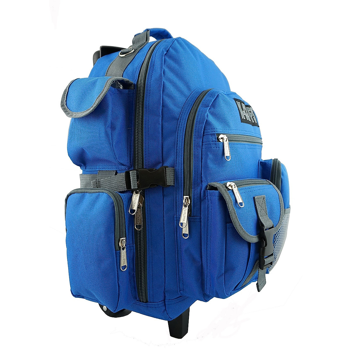 K-Cliffs Heavy Duty Rolling Backpack School Bookbag with Wheels Deluxe Wheeled Daypack