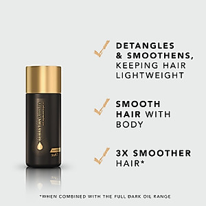 Sebastian Dark Oil Lightweight Conditioner Infused with Jojoba Oil and Argan Oil, Travel Size, 1.7 oz