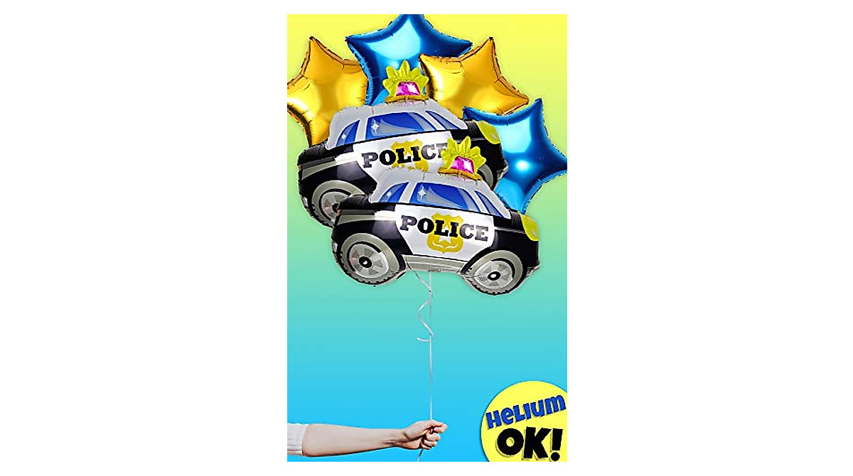 Police Car Party Balloons - Fun Decorations for Kids