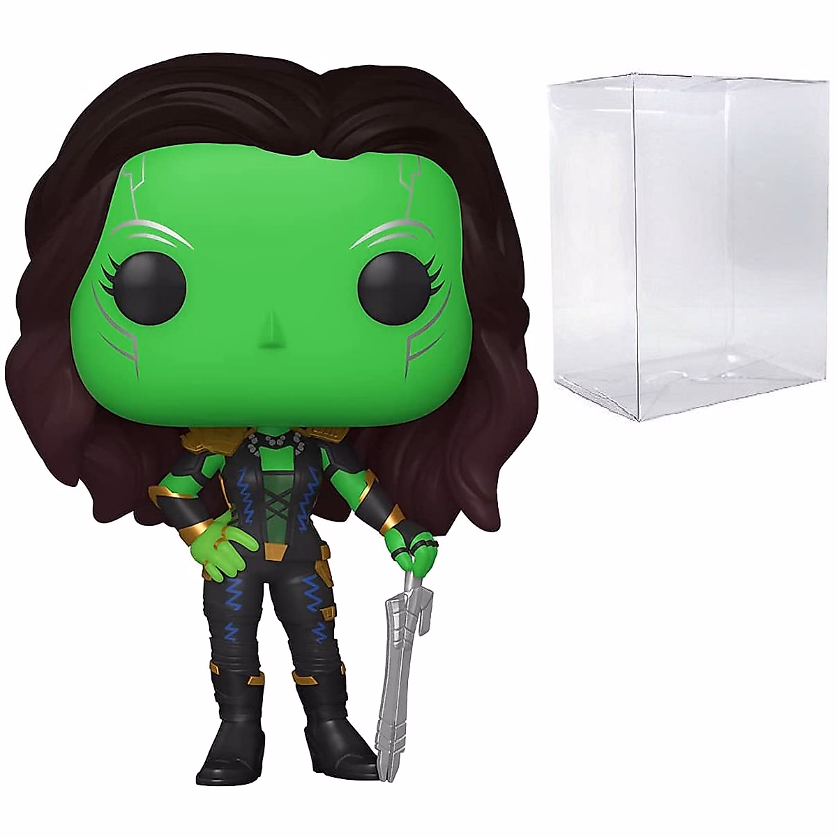 POP Marvel: What If? - Gamora Daughter of Thanos Funko Pop! Vinyl Figure (Bundled with Compatible Pop Box Protector Case), Multicolored, 3.75 inches