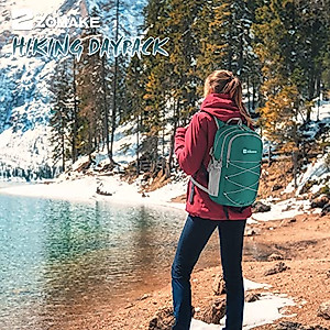 ZOMAKE Packable Backpack 35L:Lightweight Hiking Backpacks - Foldable Water Resistant Back Pack Travel Day Pack for Camping Outdoor Hiking (Olive green)
