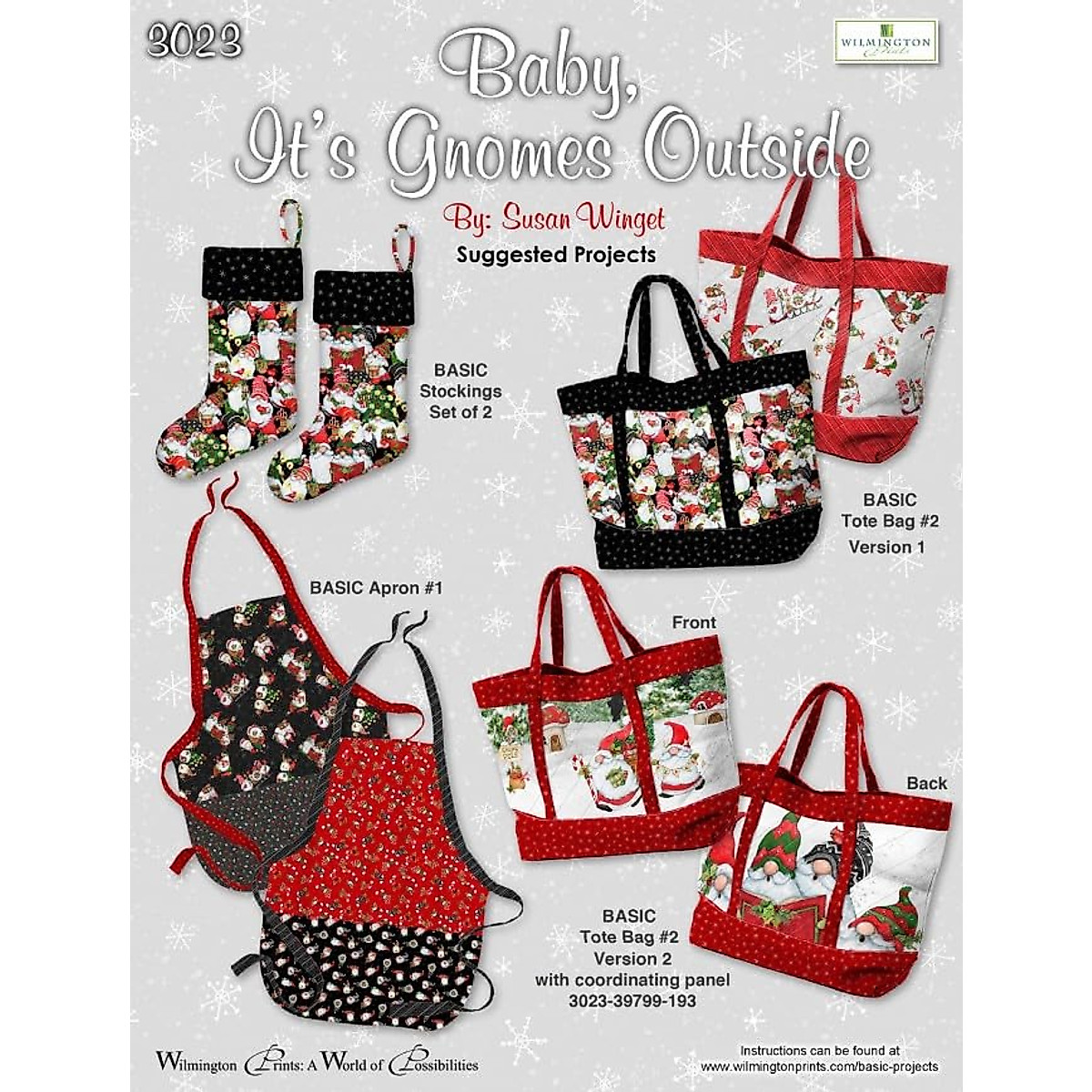 Wilmington Prints Baby Its Gnomes Outside Gnomes Allover, Fabric by The Yard (Gray)