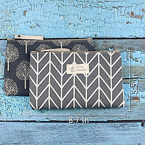 Kimoli 2 Pcs Women Funny Makeup Bag Cute Cosmetic Bag Pouch for Purse Toiletry Bag