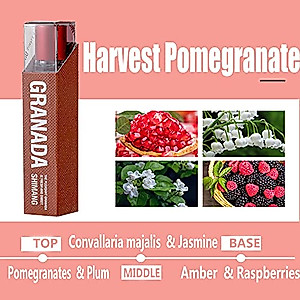 Grospe 4PCS Women Perfume, Eau De Parfum Perfume Oil Roll-On Perfumes for Women and Men by Fresh Flower Fruit Fragrances, 10 ml / 0.33 fl Oz (Fruit Fragrance Series)